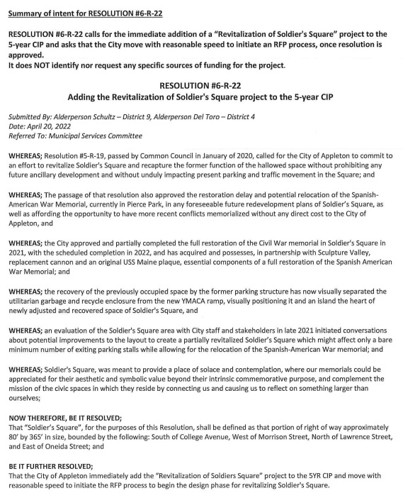 Municipal Services Votes Again To Deny Soldier’s Square Resolution ...