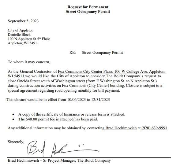 Common Council Approves Street Occupancy Permit Related To Fox Commons ...