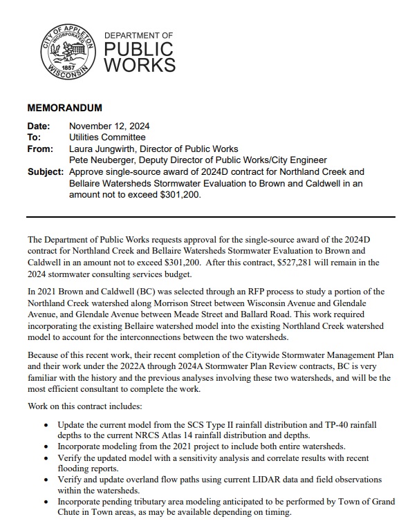 Common Council Meeting 11/20/2024 – Will Vote On $300,000 Stormwater ...