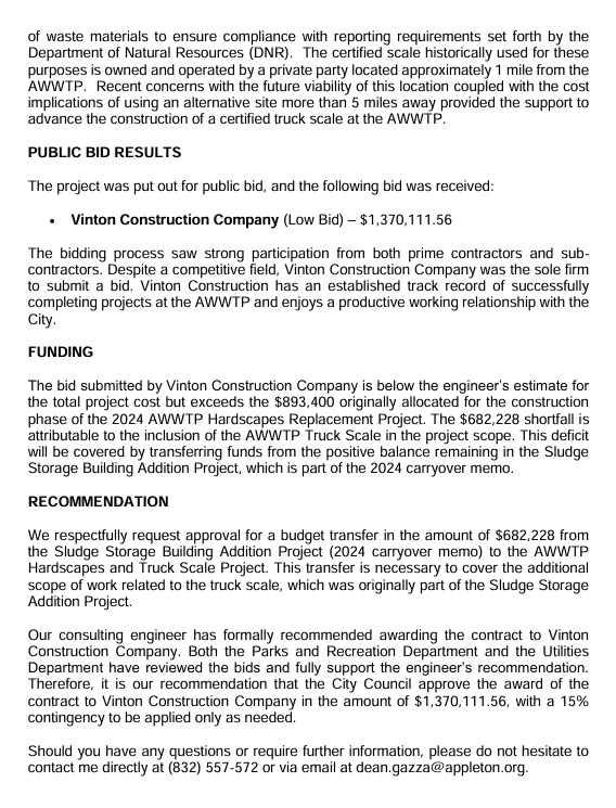 Finance Committee Meeting 03/24/2025 – Will Vote On Acceptance Of ...