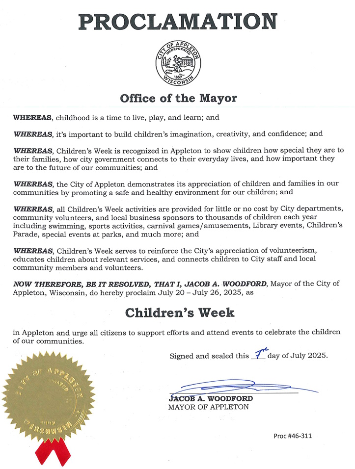 Two Mayoral Proclamations Presented At 07/16/2025 Common Council ...